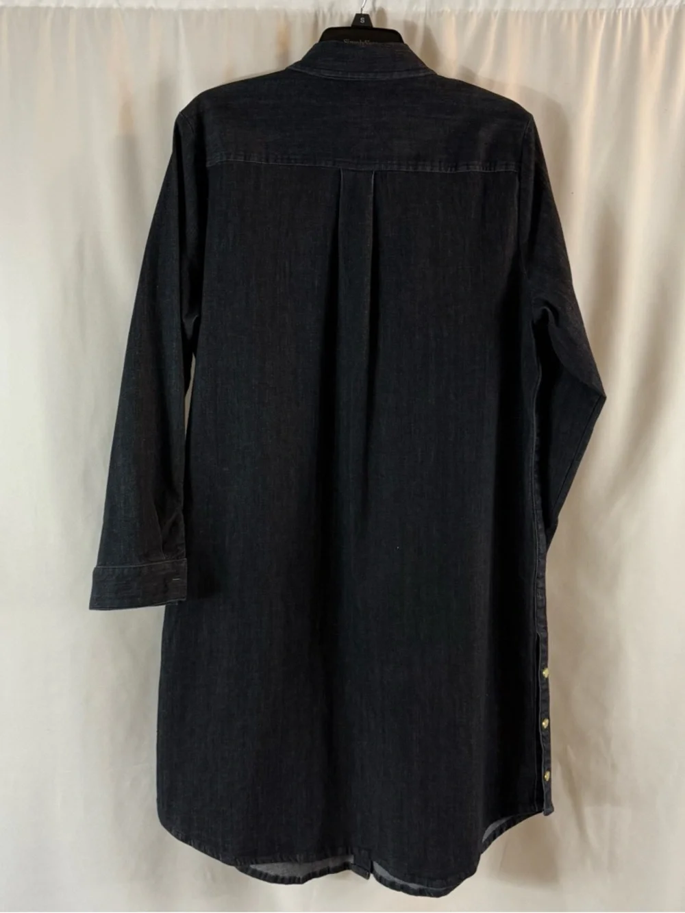 Chico's | Dresses | Chicos Sz 3 Us Xl Hidden Button Down Front Blue ...